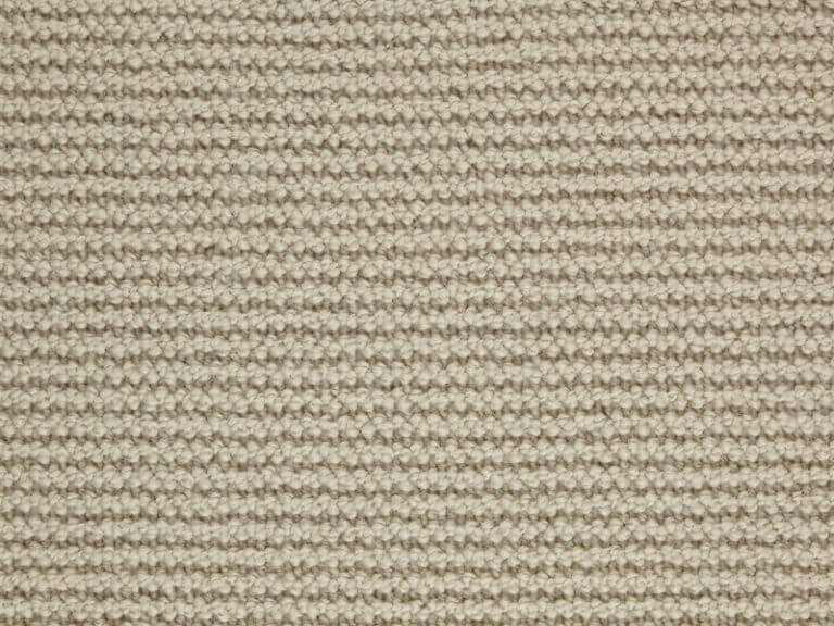 Suffolk Berber Rib Chalk | 100% Wool Loop Carpet | Kingsmead